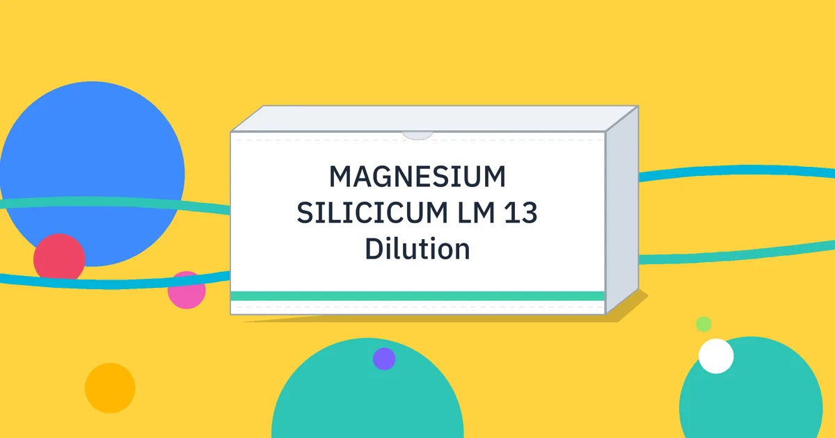 Symbolbild: Packung mit der Aufschrift MAGNESIUM SILICICUM LM 13 Dilution (PZN 12939662) – Verfügbarkeit und Bezug in Apotheken in Frankfurt am Main