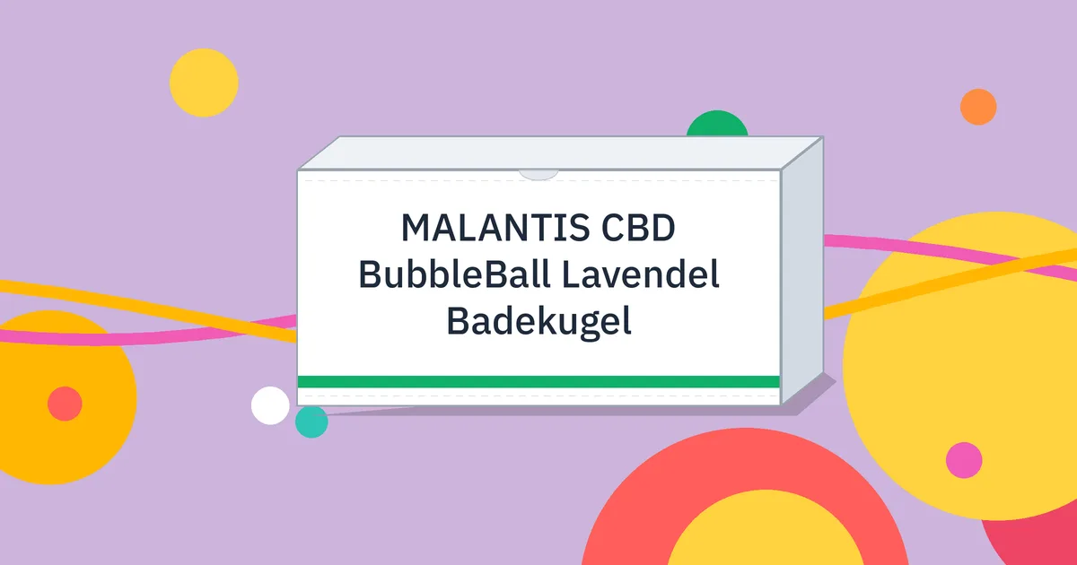 Symbolbild: Packung mit der Aufschrift MALANTIS CBD BubbleBall Lavendel Badekugel (PZN 18221546) – Verfügbarkeit und Bezug in Apotheken in Frankfurt am Main