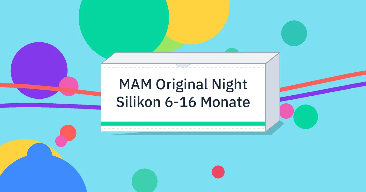 Symbolbild: Packung mit der Aufschrift MAM Original Night Silikon 6-16 Monate (PZN 18889327) – Verfügbarkeit und Bezug in Apotheken in Frankfurt am Main