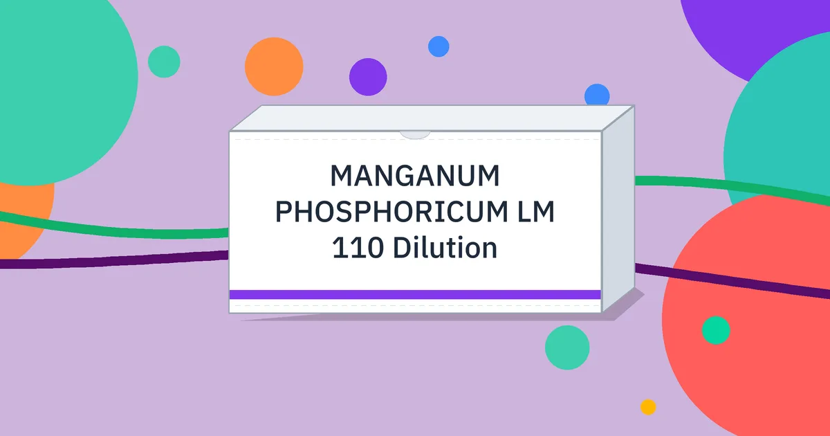 Symbolbild: Packung mit der Aufschrift MANGANUM PHOSPHORICUM LM 110 Dilution (PZN 12945869) – Verfügbarkeit und Bezug in Apotheken in Frankfurt am Main