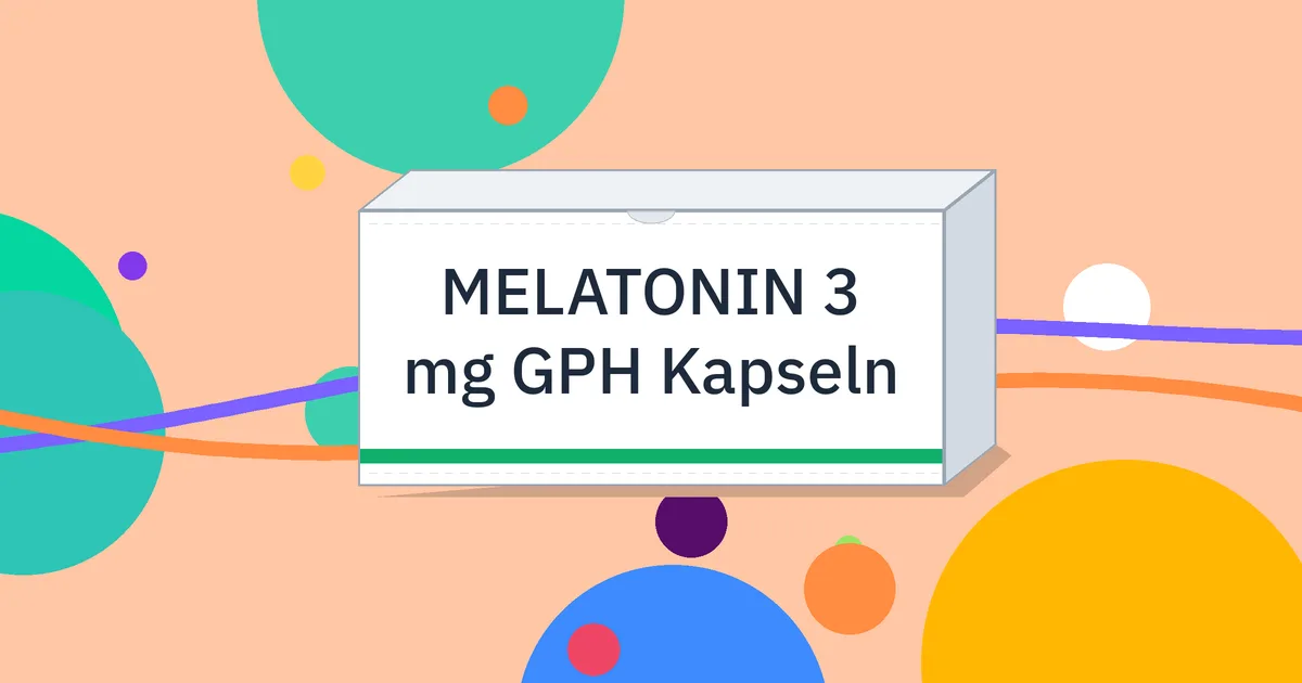 Symbolbild: Packung mit der Aufschrift MELATONIN 3 mg GPH Kapseln (PZN 09915853) – Verfügbarkeit und Bezug in Apotheken in Frankfurt am Main