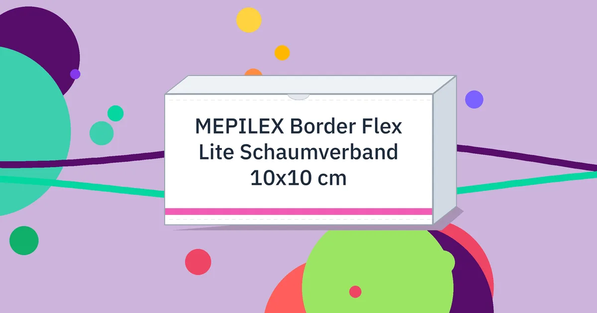 Symbolbild: Packung mit der Aufschrift MEPILEX Border Flex Lite Schaumverband 10x10 cm (PZN 19702093) – Verfügbarkeit und Bezug in Apotheken in Frankfurt am Main