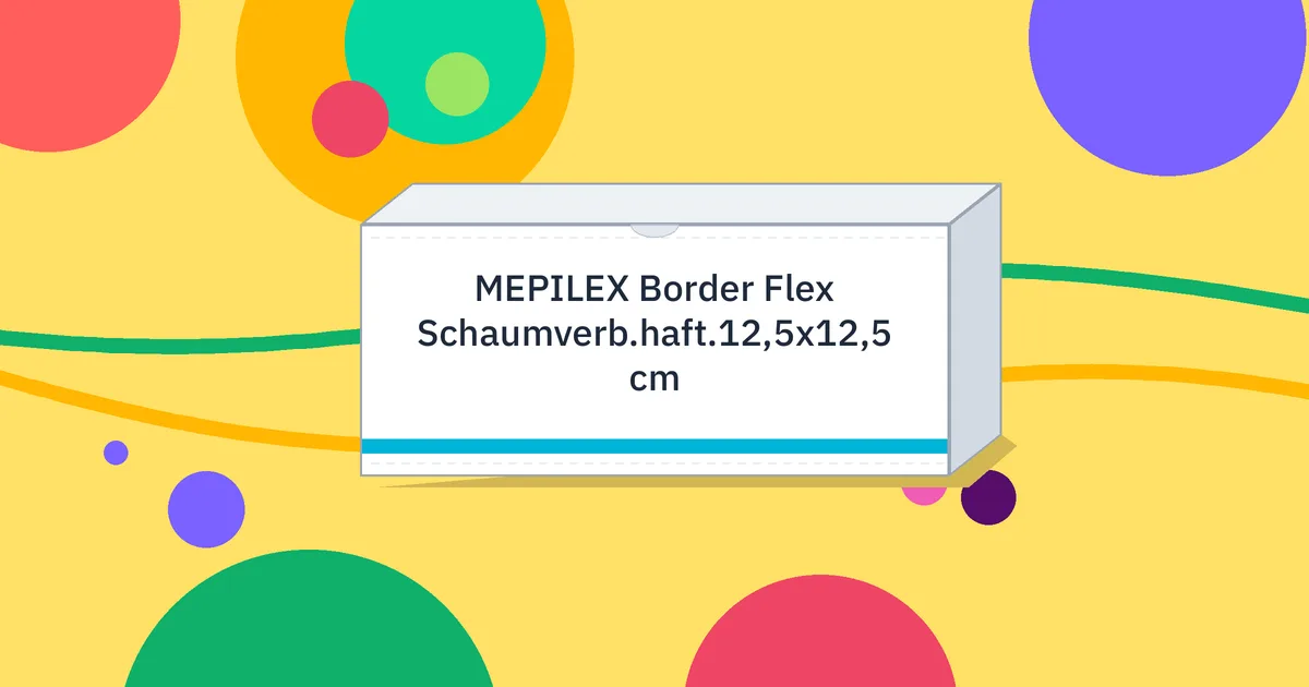 Symbolbild: Packung mit der Aufschrift MEPILEX Border Flex Schaumverb.haft.12,5x12,5 cm (PZN 19788657) – Verfügbarkeit und Bezug in Apotheken in Frankfurt am Main