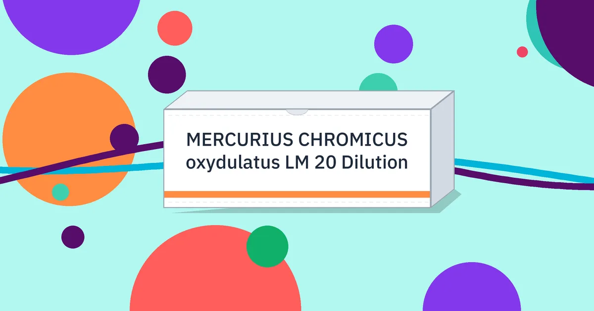 Symbolbild: Packung mit der Aufschrift MERCURIUS CHROMICUS oxydulatus LM 20 Dilution (PZN 12949608) – Verfügbarkeit und Bezug in Apotheken in Frankfurt am Main