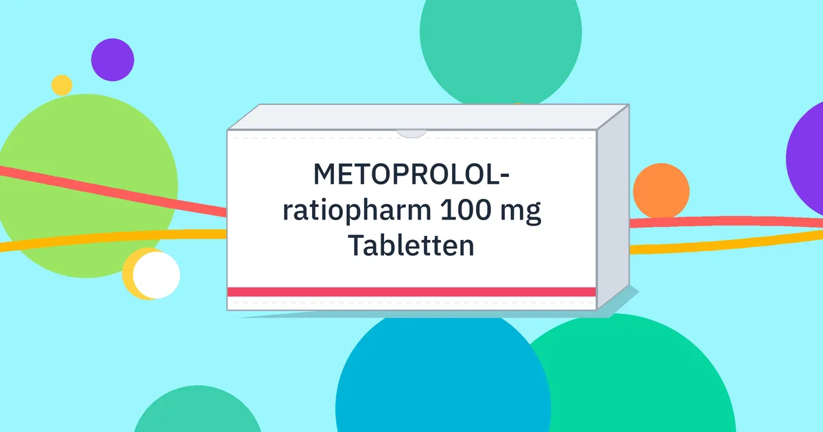 Symbolbild: Packung mit der Aufschrift METOPROLOL-ratiopharm 100 mg Tabletten (PZN 03953522) – Verfügbarkeit und Bezug in Apotheken in Frankfurt am Main