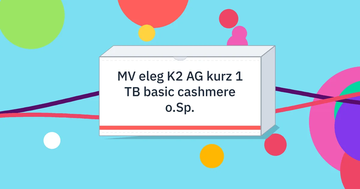 Symbolbild: Packung mit der Aufschrift MV eleg K2 AG kurz 1 TB basic cashmere o.Sp. (PZN 14676474) – Verfügbarkeit und Bezug in Apotheken in Frankfurt am Main