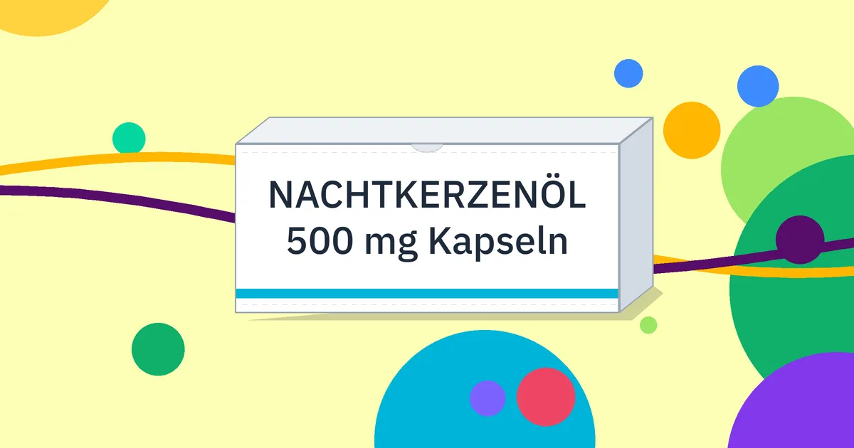 Symbolbild: Packung mit der Aufschrift NACHTKERZENÖL 500 mg Kapseln (PZN 00494930) – Verfügbarkeit und Bezug in Apotheken in Frankfurt am Main