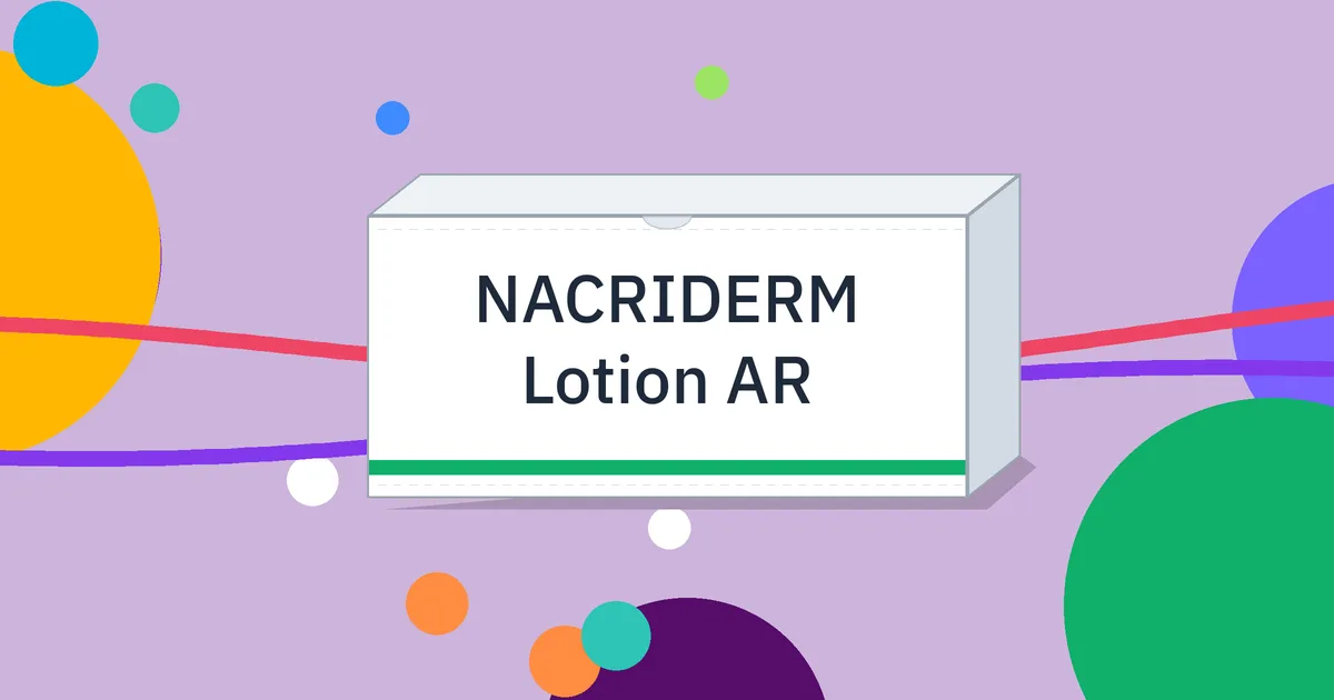Symbolbild: Packung mit der Aufschrift NACRIDERM Lotion AR (PZN 10392389) – Verfügbarkeit und Bezug in Apotheken in Frankfurt am Main