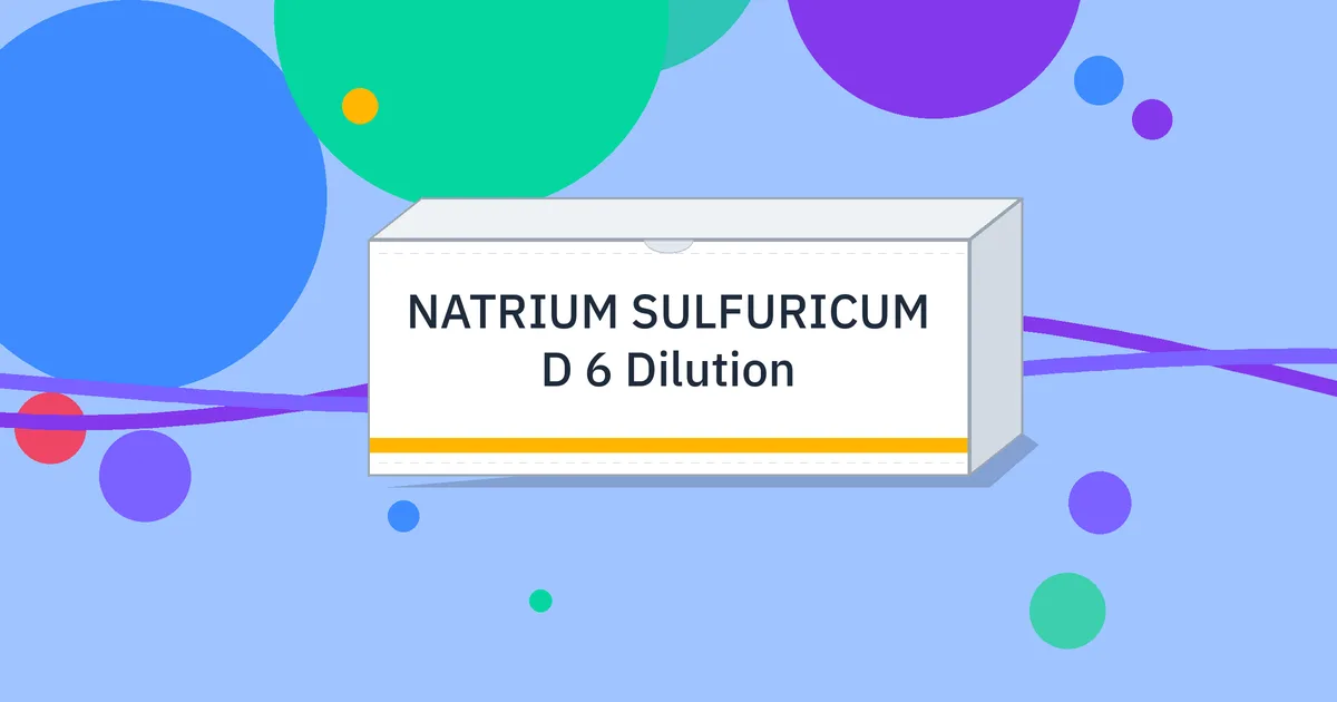 Symbolbild: Packung mit der Aufschrift NATRIUM SULFURICUM D 6 Dilution (PZN 02618879) – Verfügbarkeit und Bezug in Apotheken in Frankfurt am Main