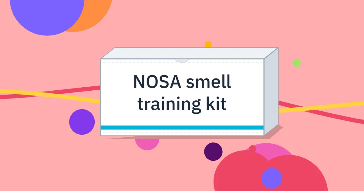 Symbolbild: Packung mit der Aufschrift NOSA smell training kit (PZN 19151598) – Verfügbarkeit und Bezug in Apotheken in Frankfurt am Main