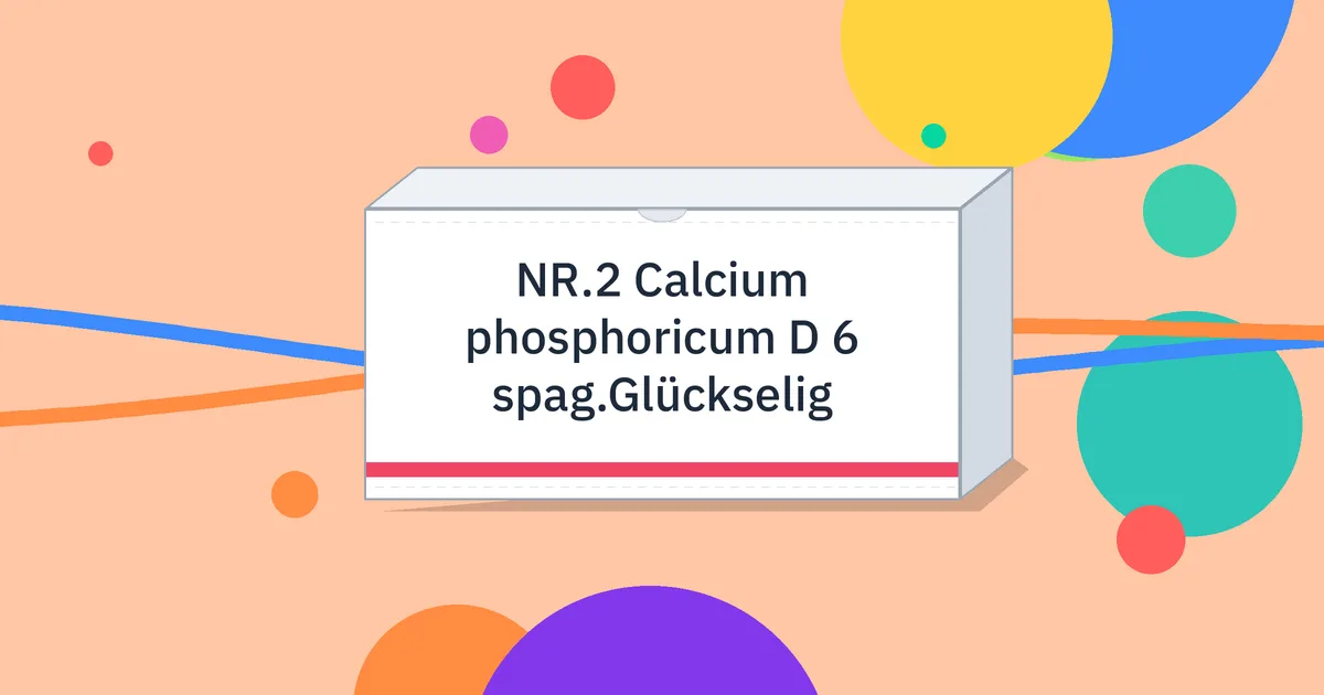 Symbolbild: Packung mit der Aufschrift NR.2 Calcium phosphoricum D 6 spag.Glückselig (PZN 10965879) – Verfügbarkeit und Bezug in Apotheken in Frankfurt am Main