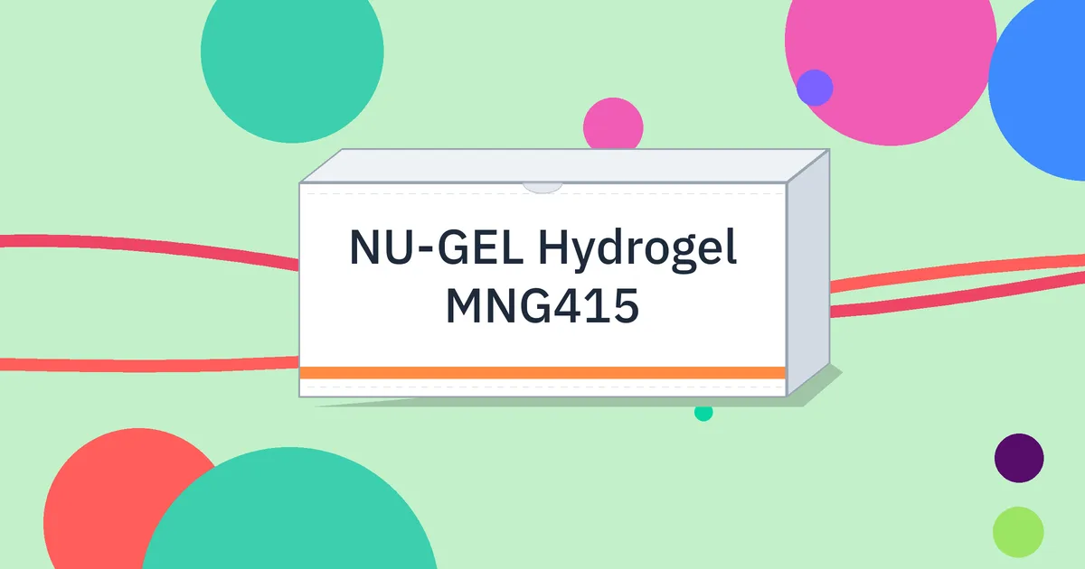 Symbolbild: Packung mit der Aufschrift NU-GEL Hydrogel MNG415 (PZN 11857123) – Verfügbarkeit und Bezug in Apotheken in Frankfurt am Main