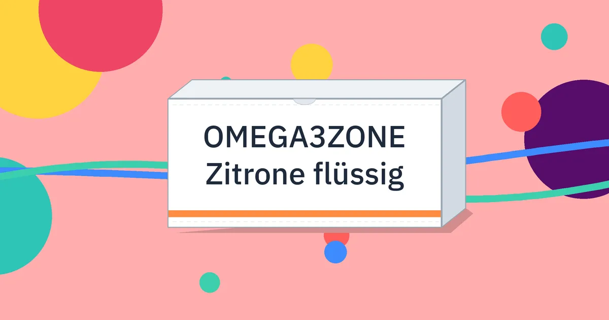 Symbolbild: Packung mit der Aufschrift OMEGA3ZONE Zitrone flüssig (PZN 16232847) – Verfügbarkeit und Bezug in Apotheken in Frankfurt am Main