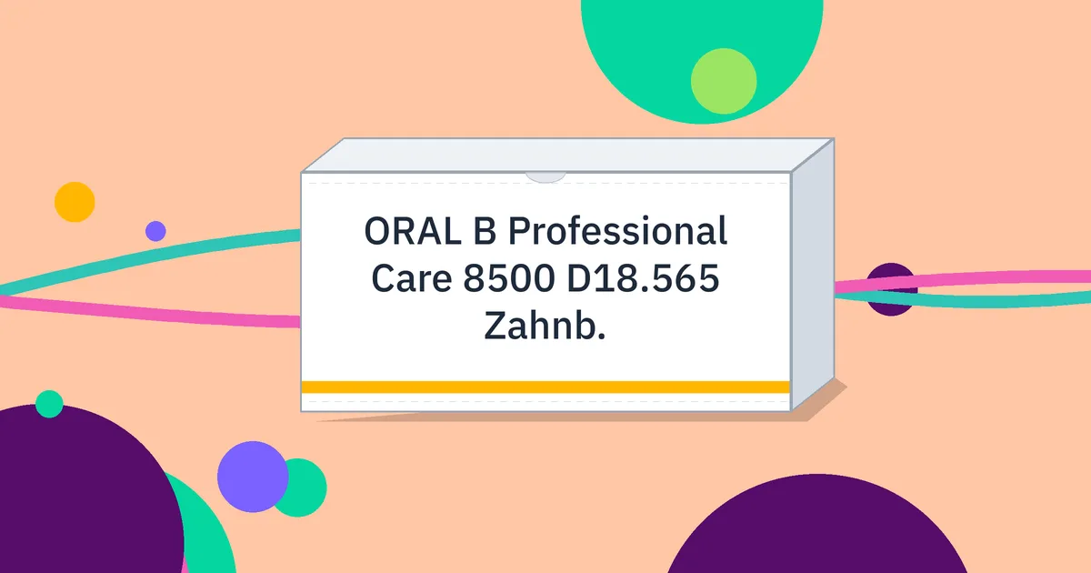 Symbolbild: Packung mit der Aufschrift ORAL B Professional Care 8500 D18.565 Zahnb. (PZN 03165291) – Verfügbarkeit und Bezug in Apotheken in Frankfurt am Main