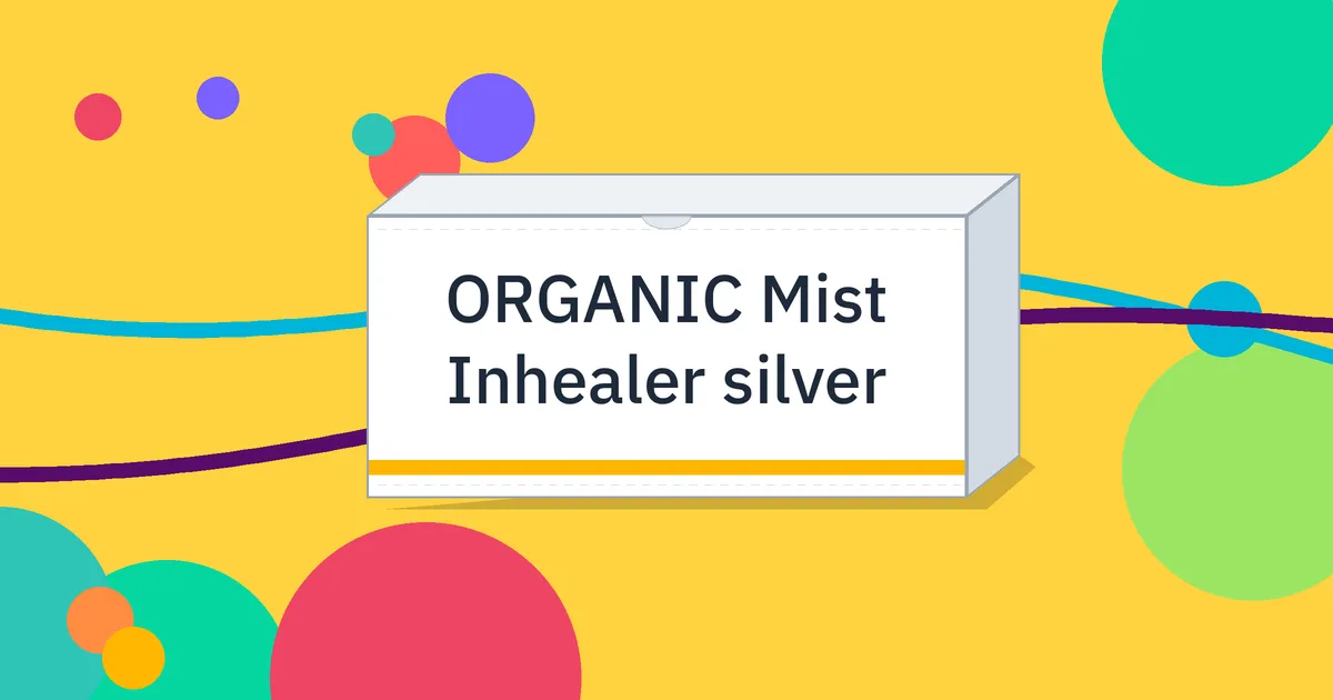 Symbolbild: Packung mit der Aufschrift ORGANIC Mist Inhealer silver (PZN 18907545) – Verfügbarkeit und Bezug in Apotheken in Frankfurt am Main