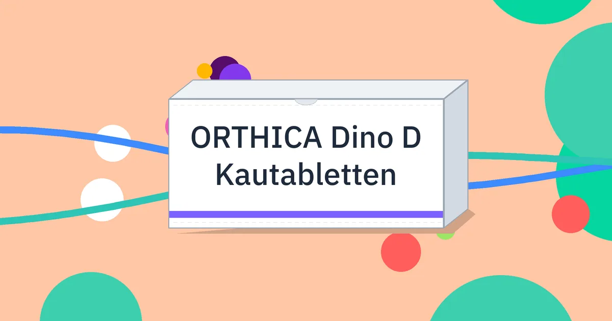 Symbolbild: Packung mit der Aufschrift ORTHICA Dino D Kautabletten (PZN 13845791) – Verfügbarkeit und Bezug in Apotheken in Frankfurt am Main