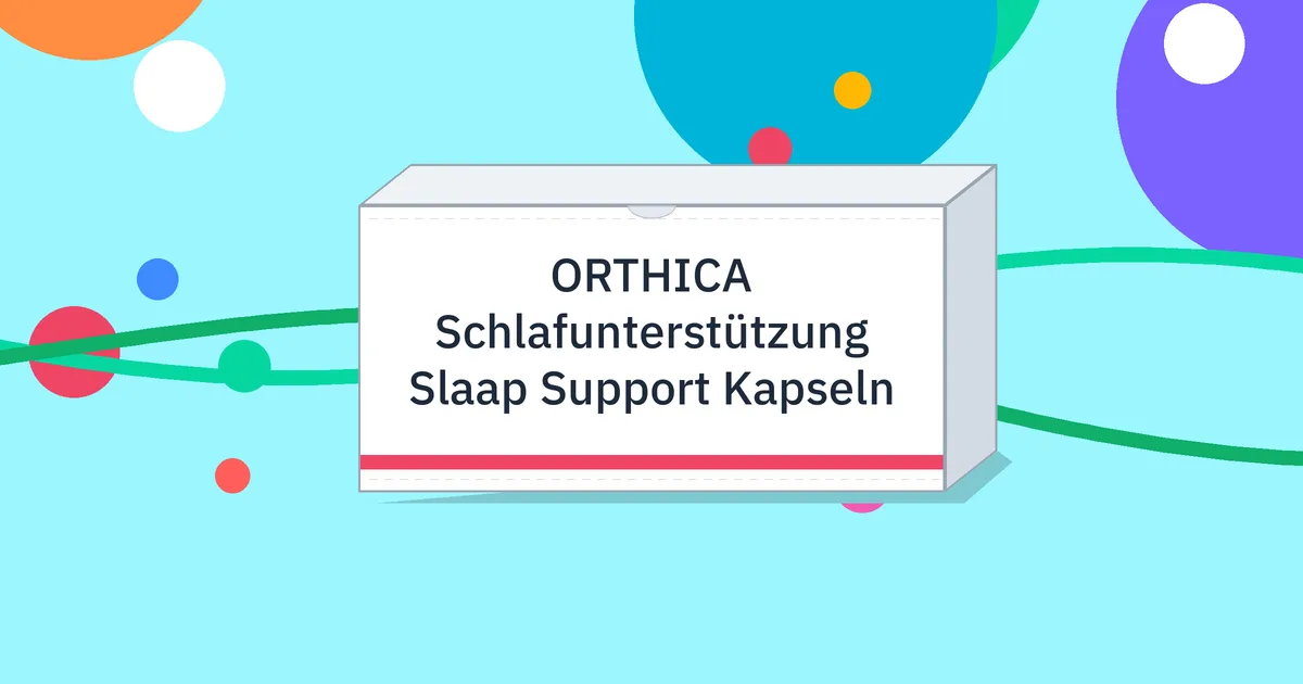 Symbolbild: Packung mit der Aufschrift ORTHICA Schlafunterstützung Slaap Support Kapseln (PZN 19440670) – Verfügbarkeit und Bezug in Apotheken in Frankfurt am Main