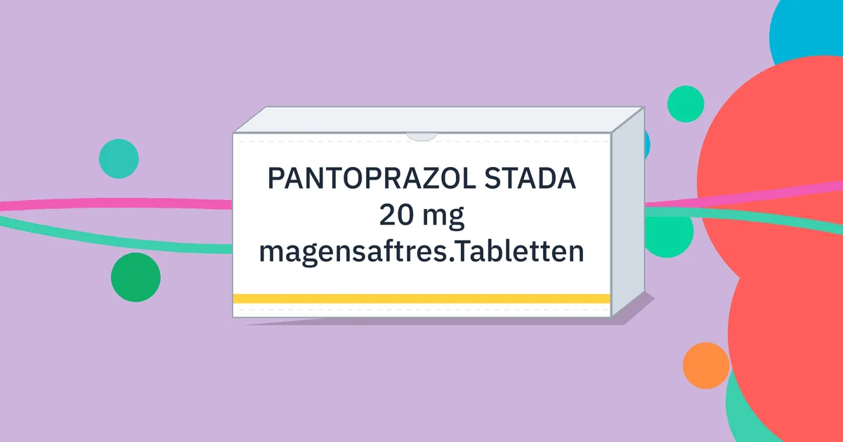 Symbolbild: Packung mit der Aufschrift PANTOPRAZOL STADA 20 mg magensaftres.Tabletten (PZN 07306015) – Verfügbarkeit und Bezug in Apotheken in Frankfurt am Main