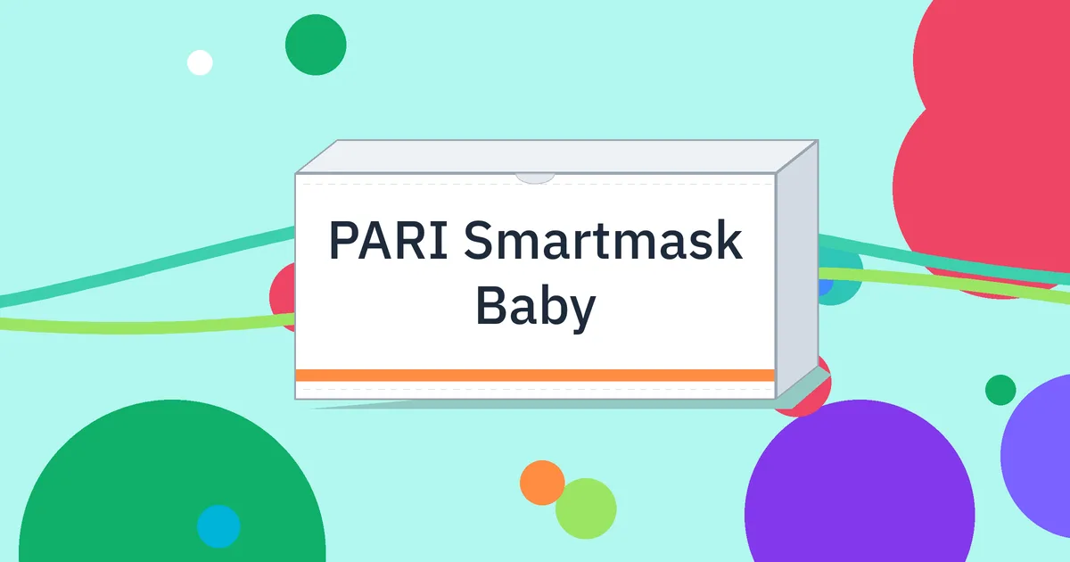Symbolbild: Packung mit der Aufschrift PARI Smartmask Baby (PZN 11180979) – Verfügbarkeit und Bezug in Apotheken in Frankfurt am Main