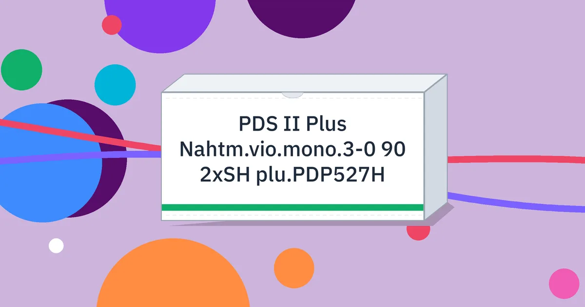 Symbolbild: Packung mit der Aufschrift PDS II Plus Nahtm.vio.mono.3-0 90 2xSH plu.PDP527H (PZN 20923988) – Verfügbarkeit und Bezug in Apotheken in Frankfurt am Main