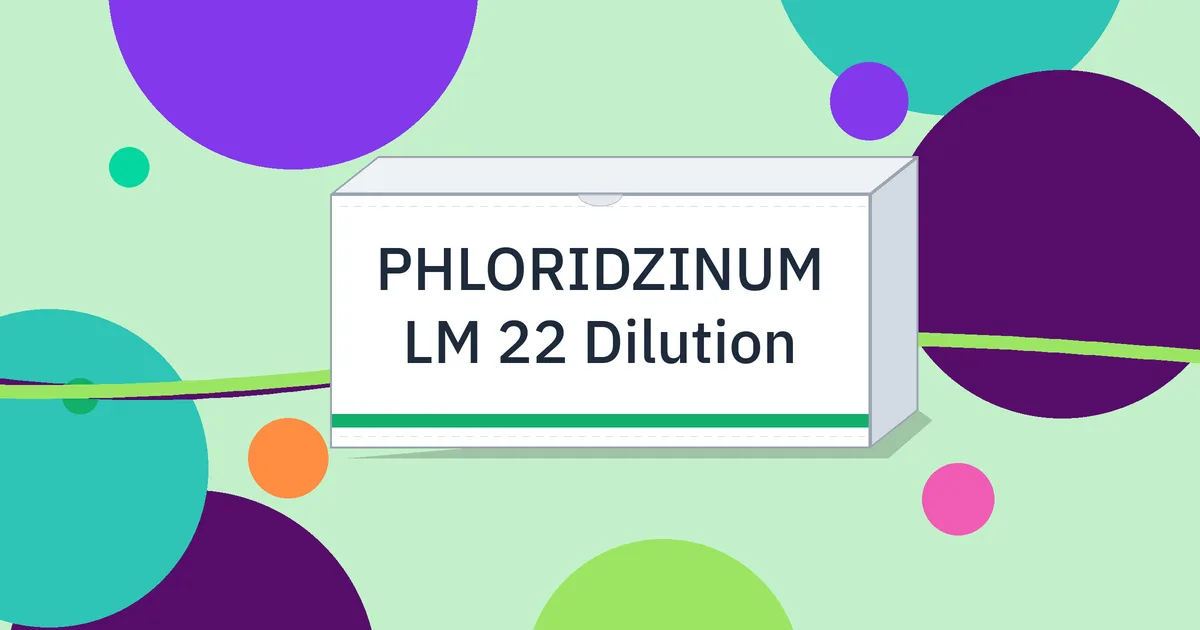 Symbolbild: Packung mit der Aufschrift PHLORIDZINUM LM 22 Dilution (PZN 13639353) – Verfügbarkeit und Bezug in Apotheken in Frankfurt am Main