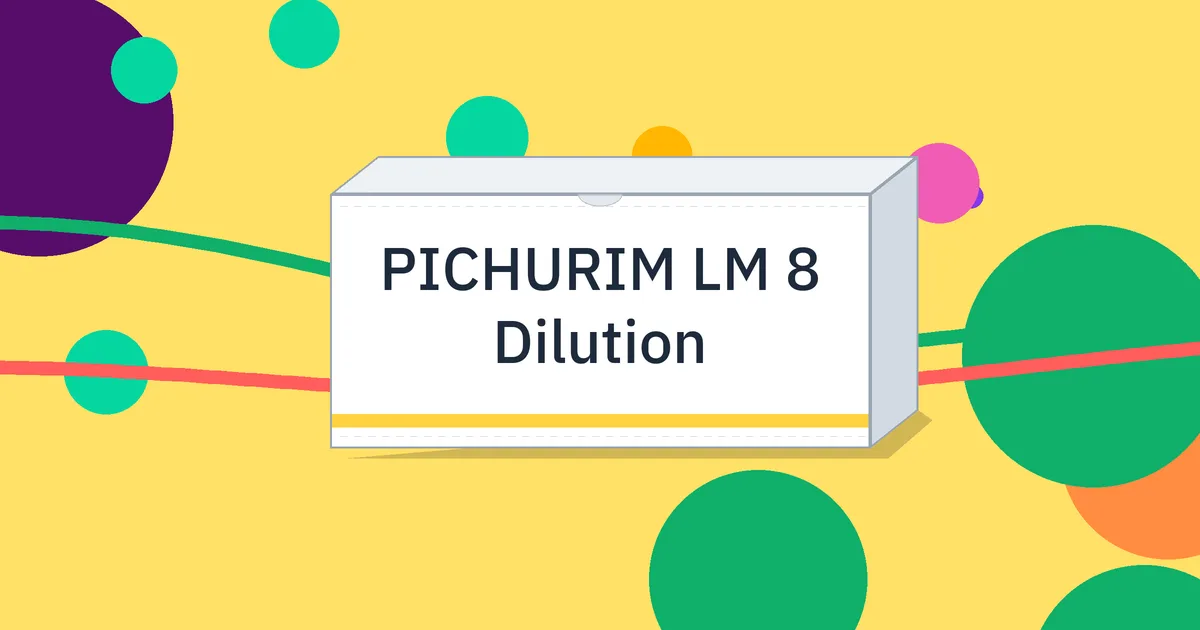 Symbolbild: Packung mit der Aufschrift PICHURIM LM 8 Dilution (PZN 13641060) – Verfügbarkeit und Bezug in Apotheken in Frankfurt am Main