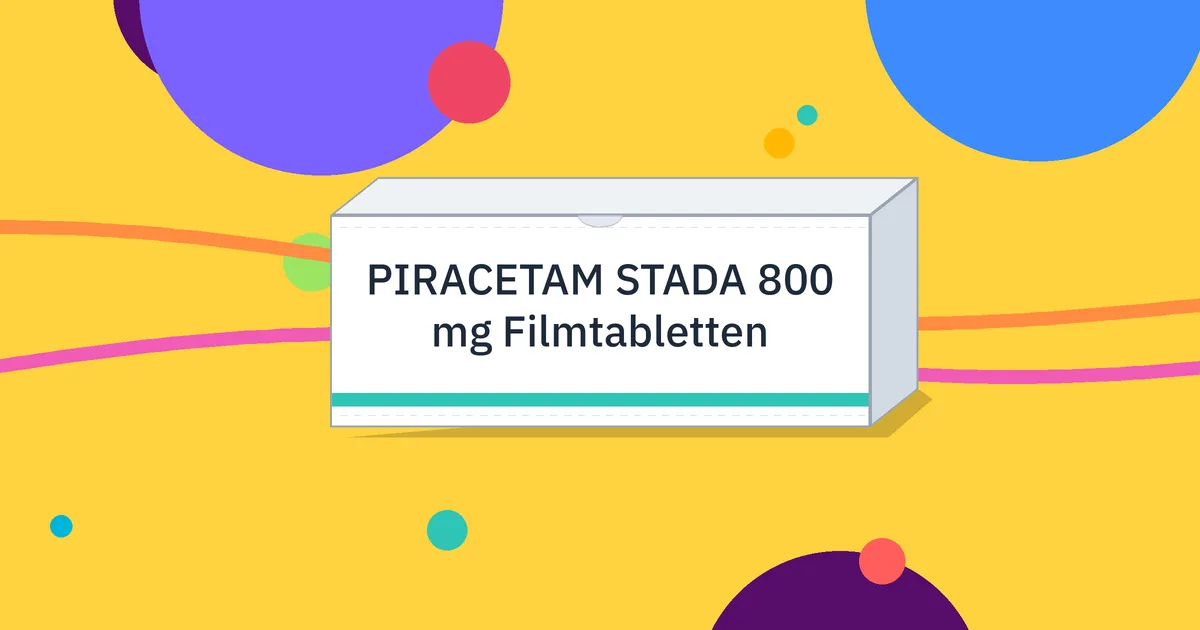 Symbolbild: Packung mit der Aufschrift PIRACETAM STADA 800 mg Filmtabletten (PZN 00177394) – Verfügbarkeit und Bezug in Apotheken in Frankfurt am Main