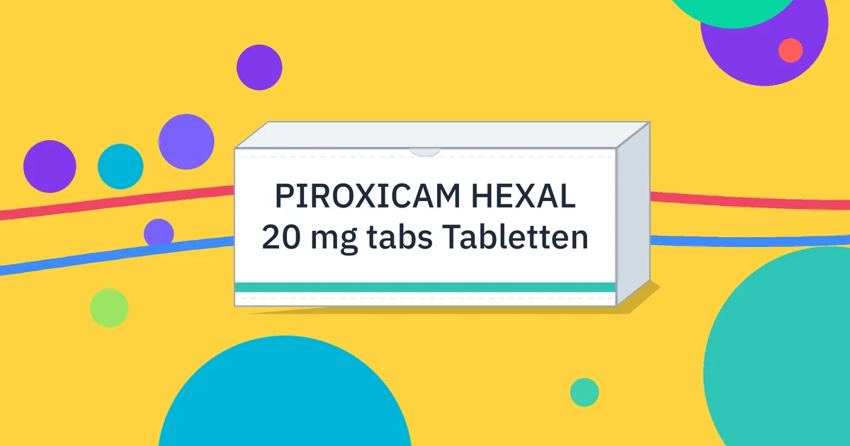 Symbolbild: Packung mit der Aufschrift PIROXICAM HEXAL 20 mg tabs Tabletten (PZN 03411962) – Verfügbarkeit und Bezug in Apotheken in Frankfurt am Main