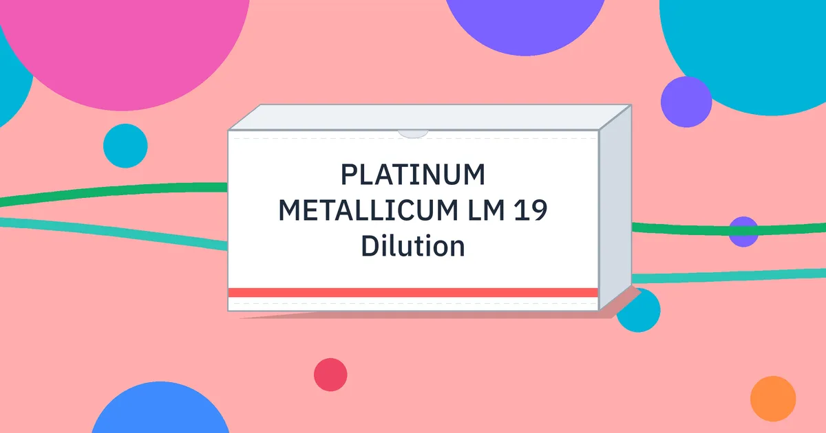 Symbolbild: Packung mit der Aufschrift PLATINUM METALLICUM LM 19 Dilution (PZN 13038435) – Verfügbarkeit und Bezug in Apotheken in Frankfurt am Main