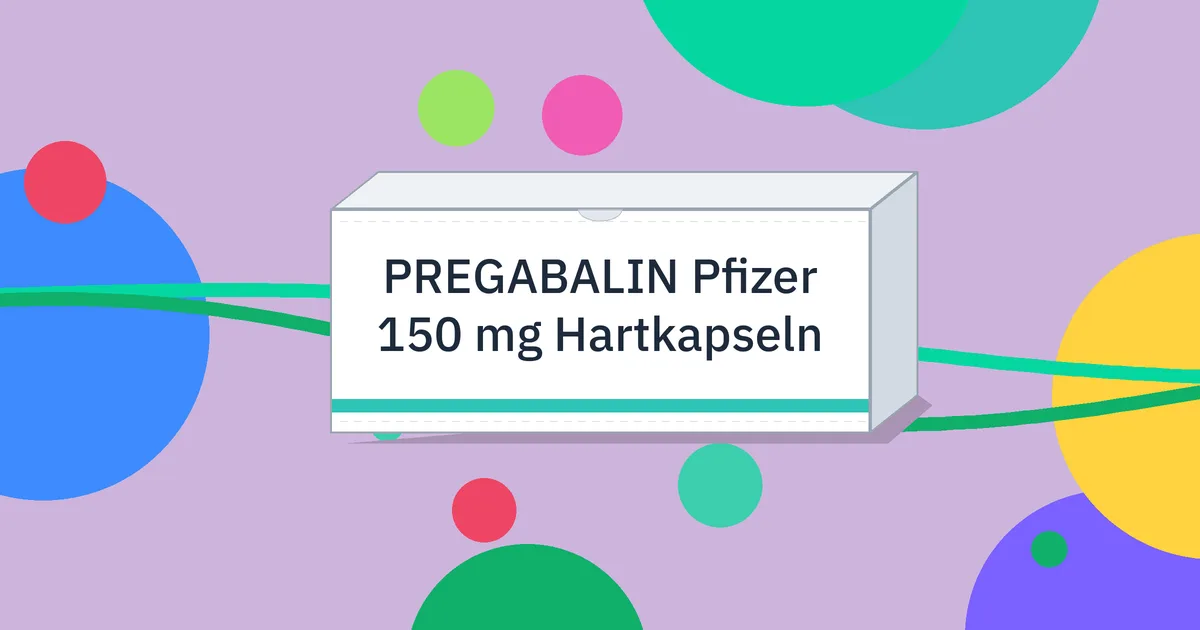 Symbolbild: Packung mit der Aufschrift PREGABALIN Pfizer 150 mg Hartkapseln (PZN 10327877) – Verfügbarkeit und Bezug in Apotheken in Frankfurt am Main