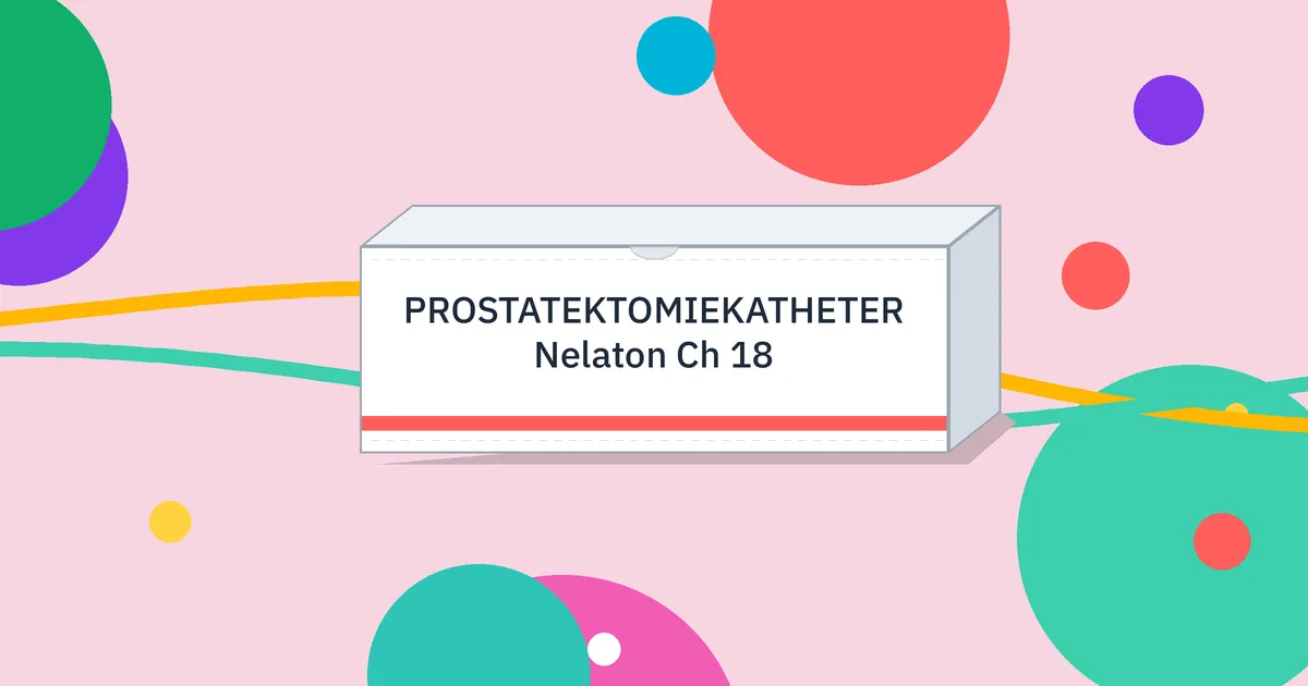 Symbolbild: Packung mit der Aufschrift PROSTATEKTOMIEKATHETER Nelaton Ch 18 (PZN 07573242) – Verfügbarkeit und Bezug in Apotheken in Frankfurt am Main