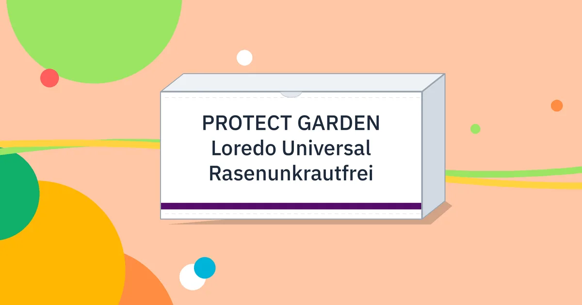Symbolbild: Packung mit der Aufschrift PROTECT GARDEN Loredo Universal Rasenunkrautfrei (PZN 14362238) – Verfügbarkeit und Bezug in Apotheken in Frankfurt am Main