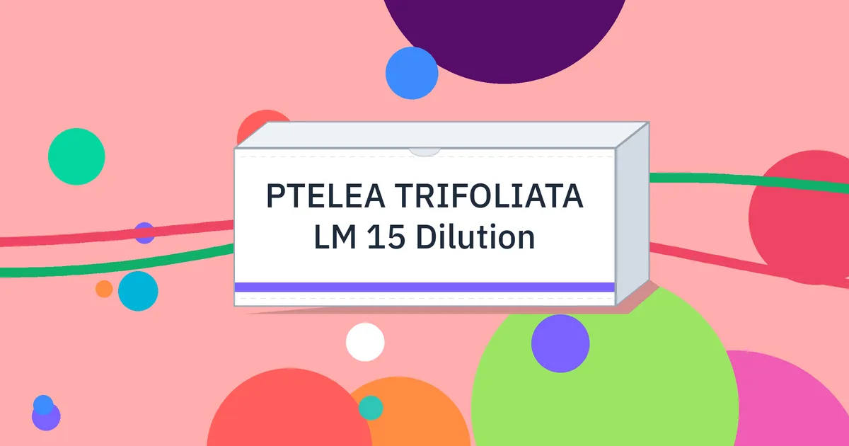 Symbolbild: Packung mit der Aufschrift PTELEA TRIFOLIATA LM 15 Dilution (PZN 13670363) – Verfügbarkeit und Bezug in Apotheken in Frankfurt am Main