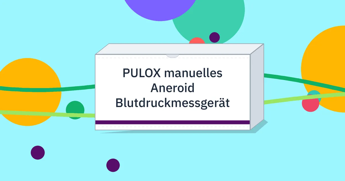 Symbolbild: Packung mit der Aufschrift PULOX manuelles Aneroid Blutdruckmessgerät (PZN 20305747) – Verfügbarkeit und Bezug in Apotheken in Frankfurt am Main