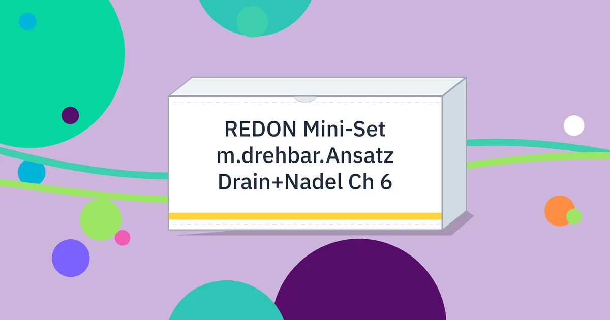 Symbolbild: Packung mit der Aufschrift REDON Mini-Set m.drehbar.Ansatz Drain+Nadel Ch 6 (PZN 07697346) – Verfügbarkeit und Bezug in Apotheken in Frankfurt am Main