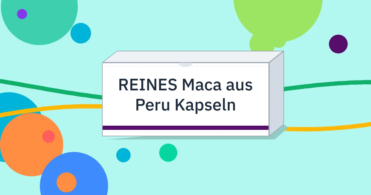 Symbolbild: Packung mit der Aufschrift REINES Maca aus Peru Kapseln (PZN 19268254) – Verfügbarkeit und Bezug in Apotheken in Frankfurt am Main