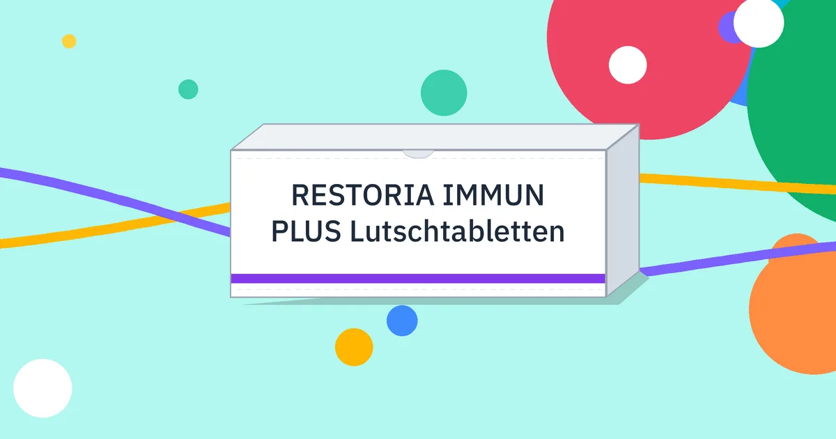 Symbolbild: Packung mit der Aufschrift RESTORIA IMMUN PLUS Lutschtabletten (PZN 18248634) – Verfügbarkeit und Bezug in Apotheken in Frankfurt am Main