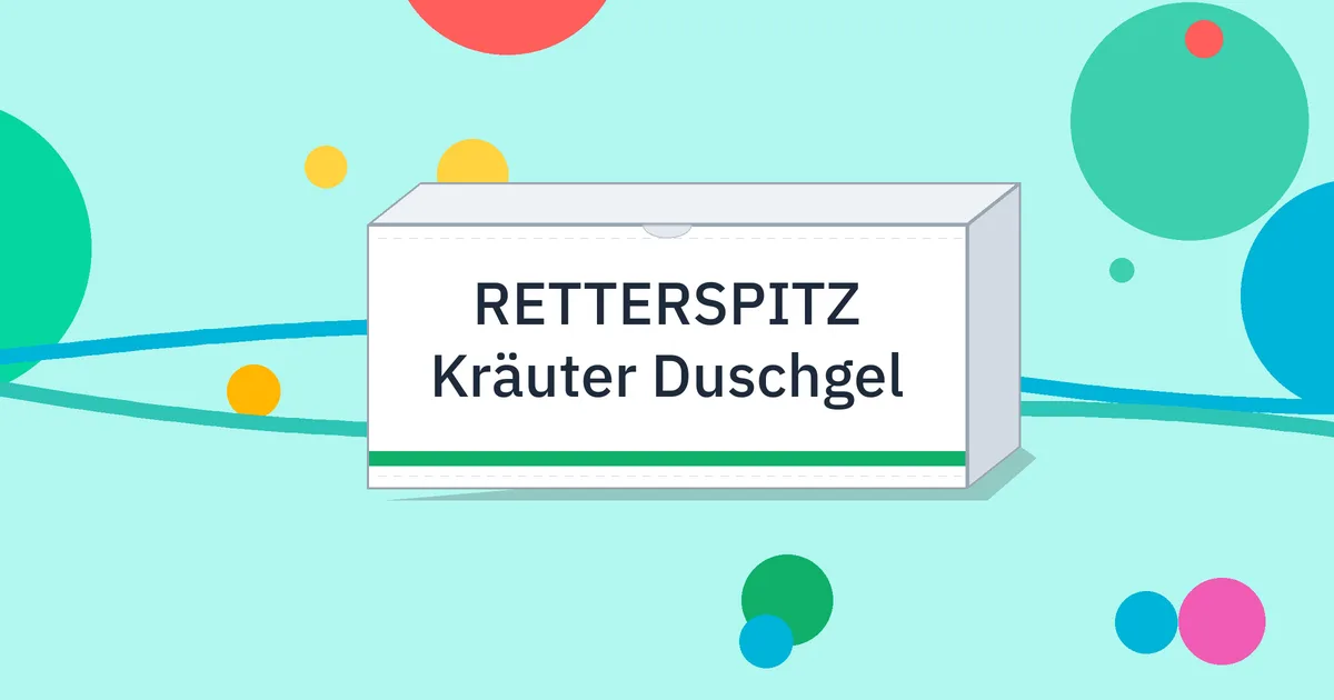 Symbolbild: Packung mit der Aufschrift RETTERSPITZ Kräuter Duschgel (PZN 18655641) – Verfügbarkeit und Bezug in Apotheken in Frankfurt am Main