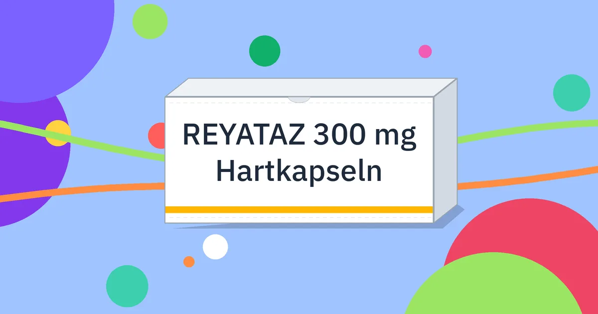 Symbolbild: Packung mit der Aufschrift REYATAZ 300 mg Hartkapseln (PZN 06879329) – Verfügbarkeit und Bezug in Apotheken in Frankfurt am Main