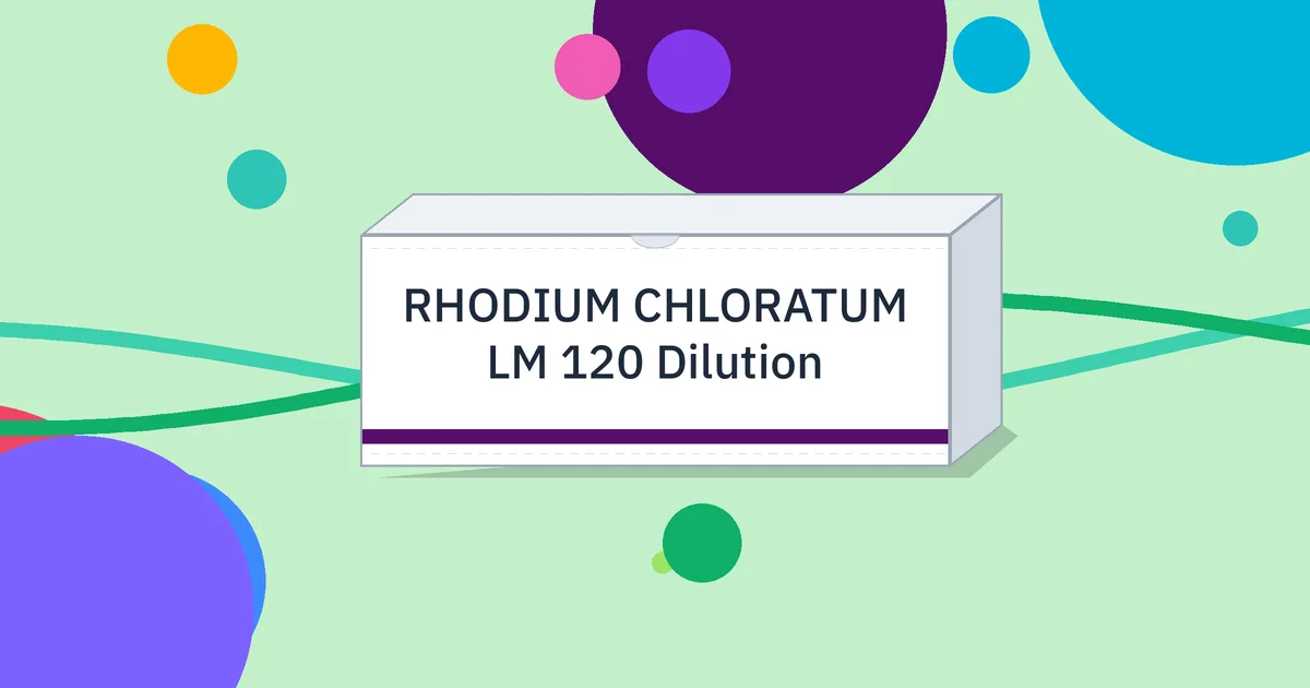 Symbolbild: Packung mit der Aufschrift RHODIUM CHLORATUM LM 120 Dilution (PZN 13050241) – Verfügbarkeit und Bezug in Apotheken in Frankfurt am Main