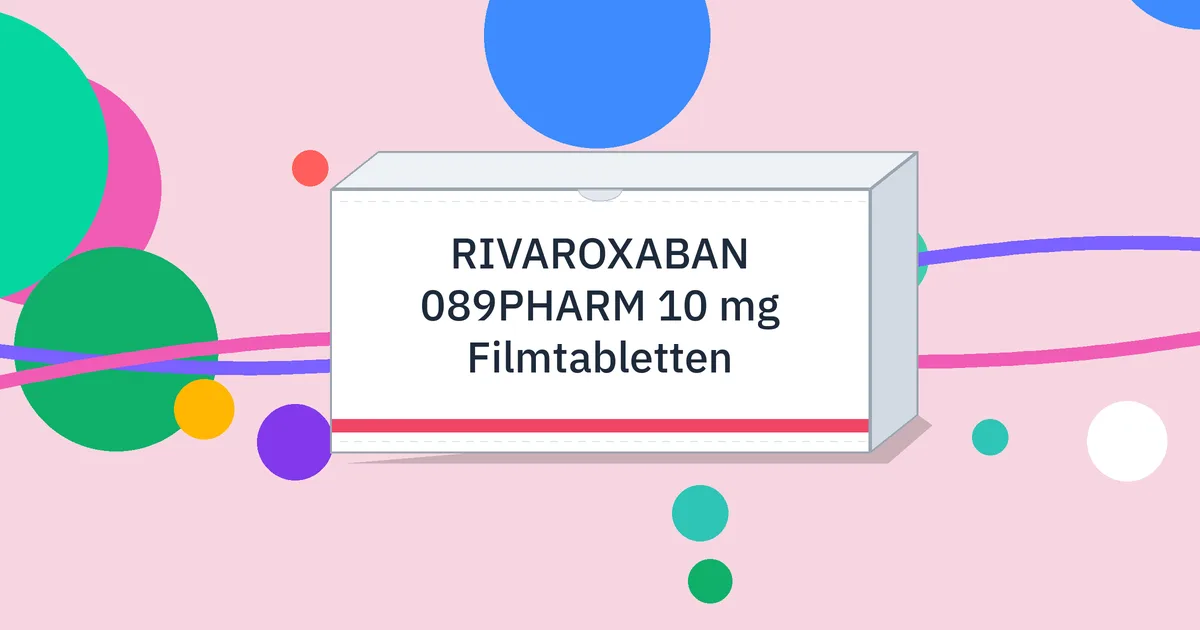 Symbolbild: Packung mit der Aufschrift RIVAROXABAN 089PHARM 10 mg Filmtabletten (PZN 20224032) – Verfügbarkeit und Bezug in Apotheken in Frankfurt am Main