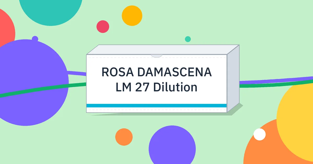 Symbolbild: Packung mit der Aufschrift ROSA DAMASCENA LM 27 Dilution (PZN 13056462) – Verfügbarkeit und Bezug in Apotheken in Frankfurt am Main