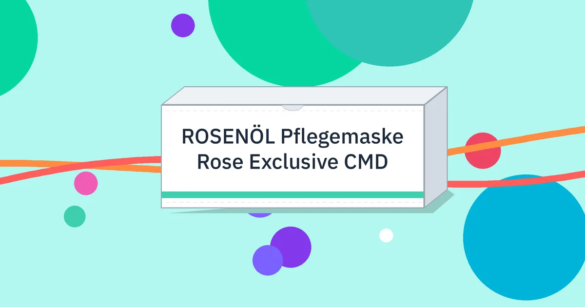 Symbolbild: Packung mit der Aufschrift ROSENÖL Pflegemaske Rose Exclusive CMD (PZN 10034483) – Verfügbarkeit und Bezug in Apotheken in Frankfurt am Main