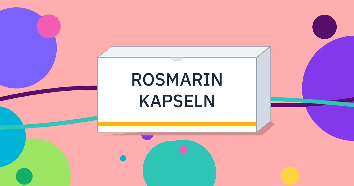 Symbolbild: Packung mit der Aufschrift ROSMARIN KAPSELN (PZN 07031541) – Verfügbarkeit und Bezug in Apotheken in Frankfurt am Main