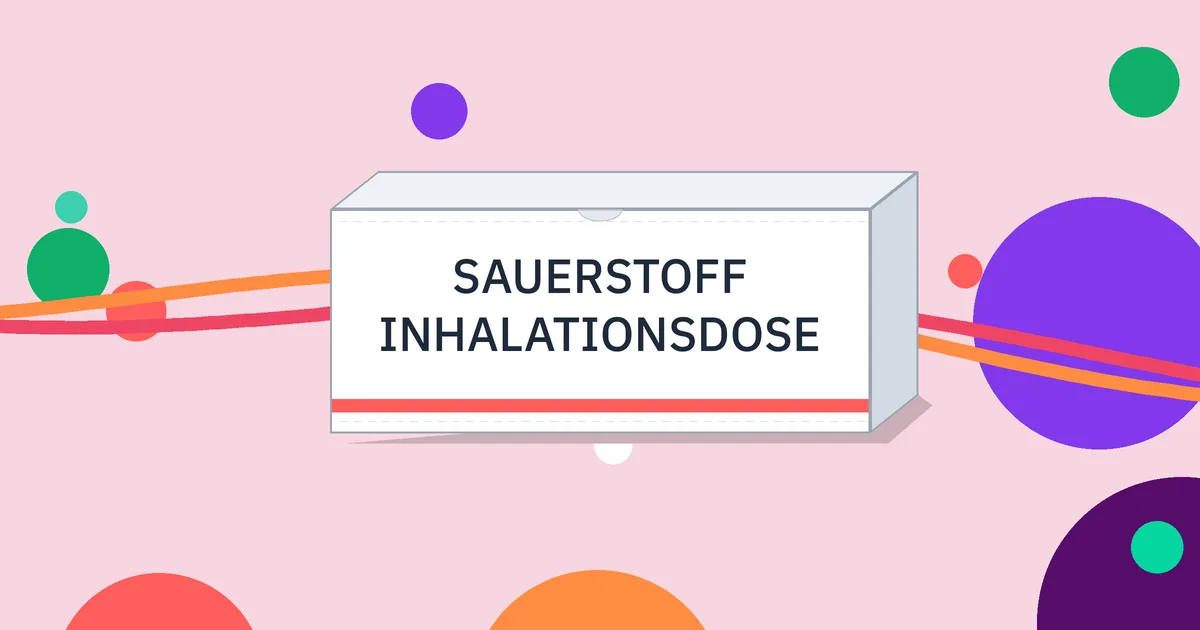 Symbolbild: Packung mit der Aufschrift SAUERSTOFF INHALATIONSDOSE (PZN 06869874) – Verfügbarkeit und Bezug in Apotheken in Frankfurt am Main