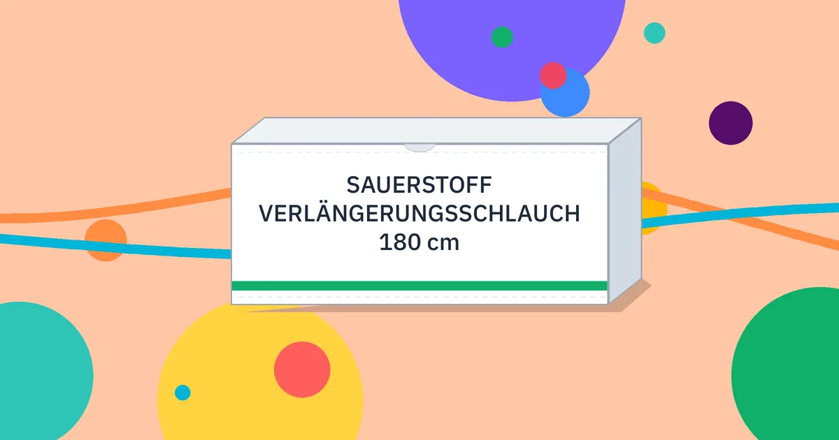 Symbolbild: Packung mit der Aufschrift SAUERSTOFF VERLÄNGERUNGSSCHLAUCH 180 cm (PZN 18042499) – Verfügbarkeit und Bezug in Apotheken in Frankfurt am Main