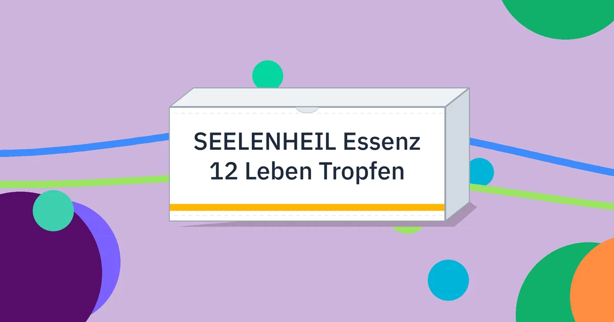 Symbolbild: Packung mit der Aufschrift SEELENHEIL Essenz 12 Leben Tropfen (PZN 13358163) – Verfügbarkeit und Bezug in Apotheken in Frankfurt am Main