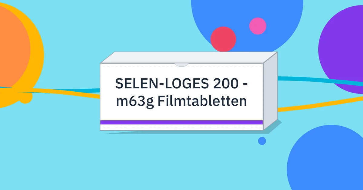 Symbolbild: Packung mit der Aufschrift SELEN-LOGES 200 -m63g Filmtabletten (PZN 17150241) – Verfügbarkeit und Bezug in Apotheken in Frankfurt am Main