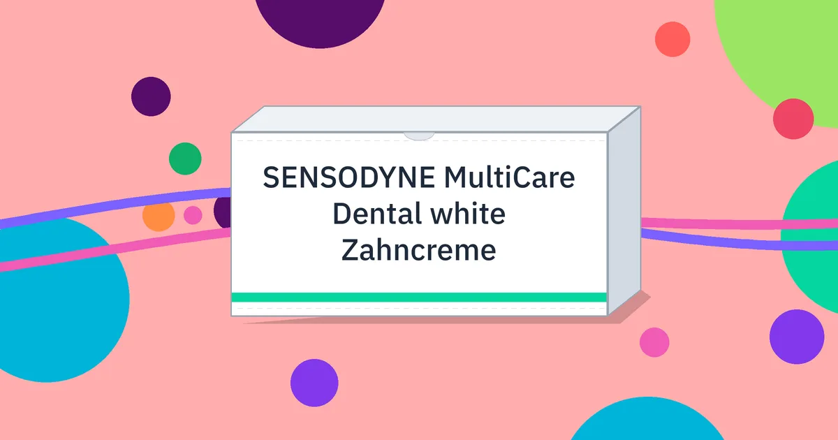 Symbolbild: Packung mit der Aufschrift SENSODYNE MultiCare Dental white Zahncreme (PZN 01838432) – Verfügbarkeit und Bezug in Apotheken in Frankfurt am Main