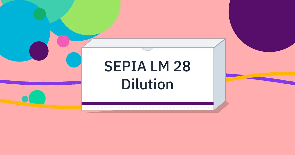 Symbolbild: Packung mit der Aufschrift SEPIA LM 28 Dilution (PZN 13188643) – Verfügbarkeit und Bezug in Apotheken in Frankfurt am Main
